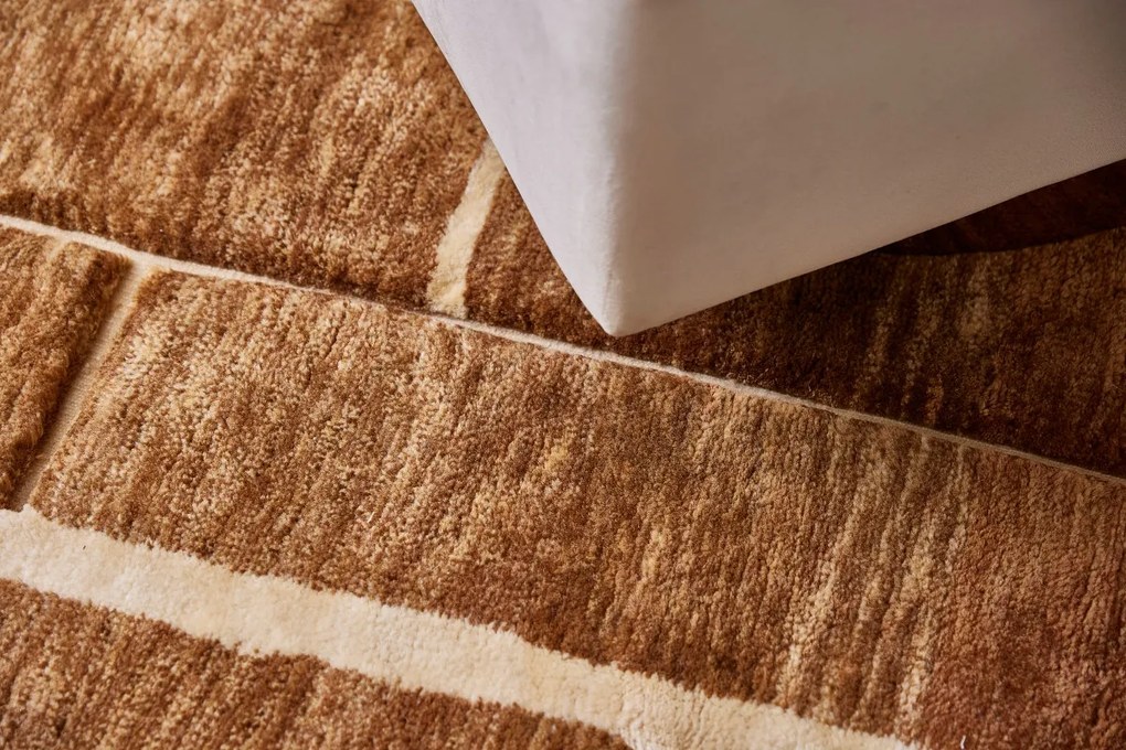 Diamond Carpets India, Ručně vázaný kusový koberec Filippo DESP P113 Brown Mix, 300x400, hnědá, ložnice