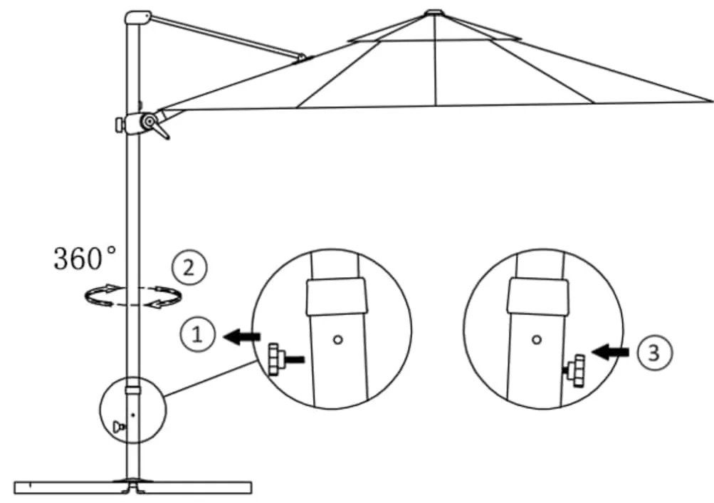 vidaXL Marketos Boční zahradní slunečník s hliníkovou tyčí terakotový 300 cm