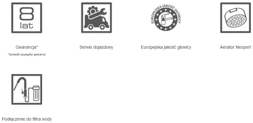 Laveo Claro, dřezová baterie s filtrem vody h-412, černá matná, LAV-BAK_798D
