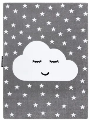 Koberec PETIT CLOUD OBLÁČEK HVĚZDY šedý