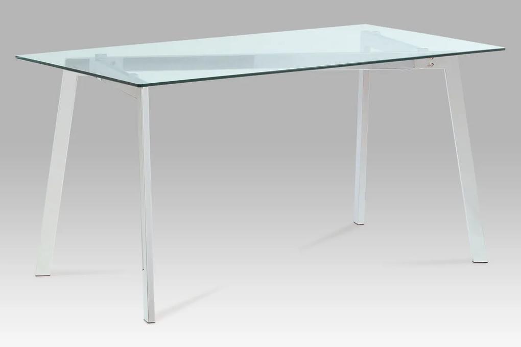Artium jídelní stůl, GDT-510 CLR, 150x80 cm, čiré sklo / chrom