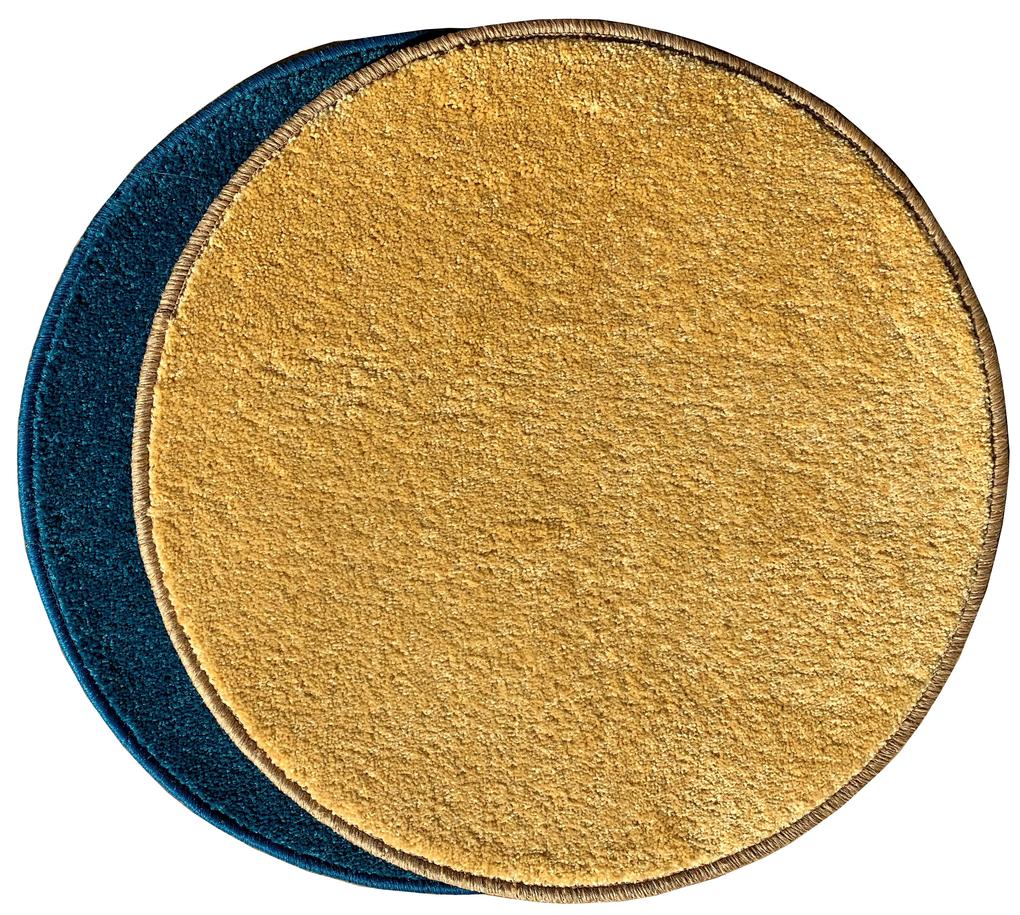Vopi koberce Kusový koberec Eton Exklusive žlutý kruh - 120x120 (průměr) kruh cm