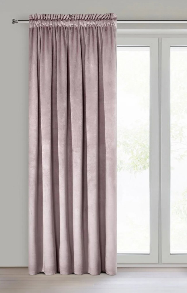 ZATEMŇOVACÍ ZÁVĚS NA PÁSCE ROSA 140X270 CM PÚDROVÁ