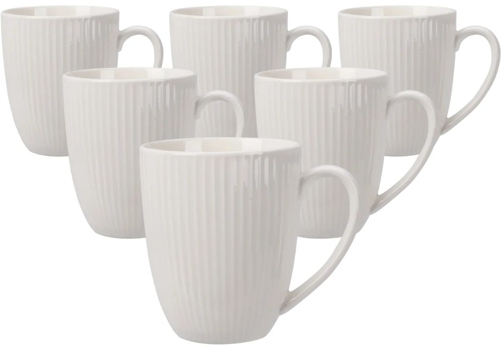 Sada 6 porcelánových hrnků Linie 370 ml