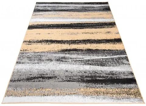 Kusový koberec moderní MAYA Pruhy Q542A žlutý šedý Rozměr: 200x300 cm