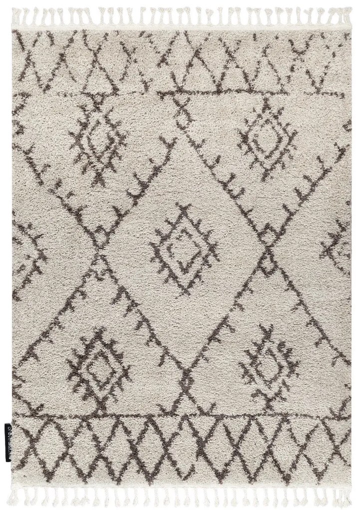 Dywany Łuszczów, Kusový koberec Berber Fez G0535 cream and brown, 120x170, béžová, ložnice