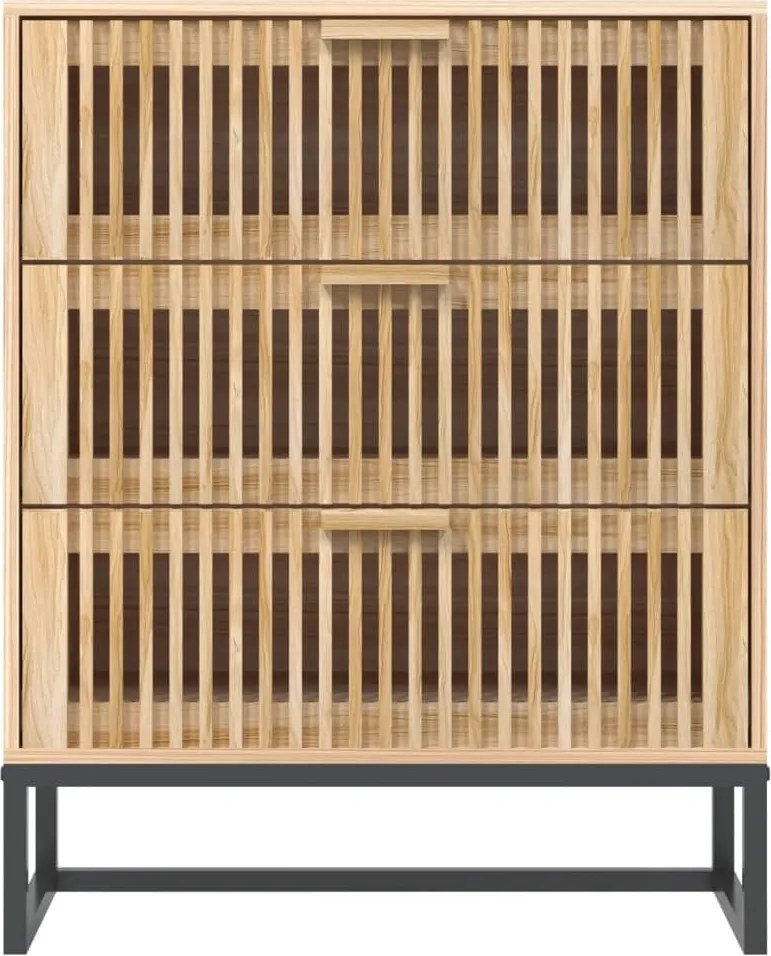 vidaXL Příborník 60 x 30 x 75 cm kompozitní dřevo [352113] Barva: Hnědá