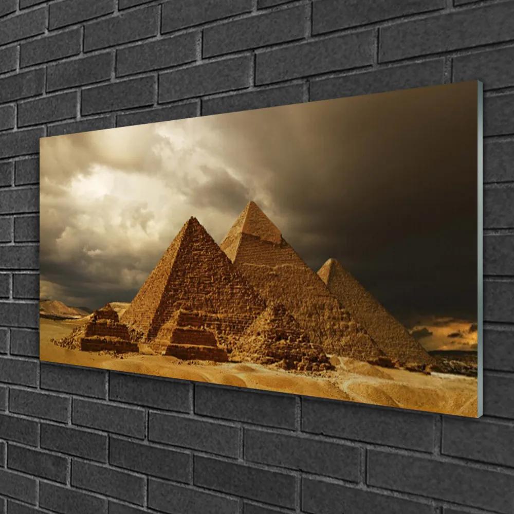 Obraz na skle Pyramidy Architektura 140x70 cm