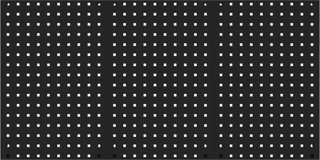 Stěna na nářadí PAULA, 1200 x 600 x 10 mm, All Black: černá