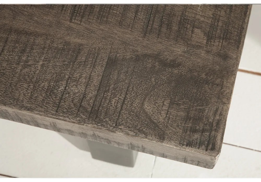 Massive home | Konferenční stolek IRON CRAFT 100 CM GREY masiv mango