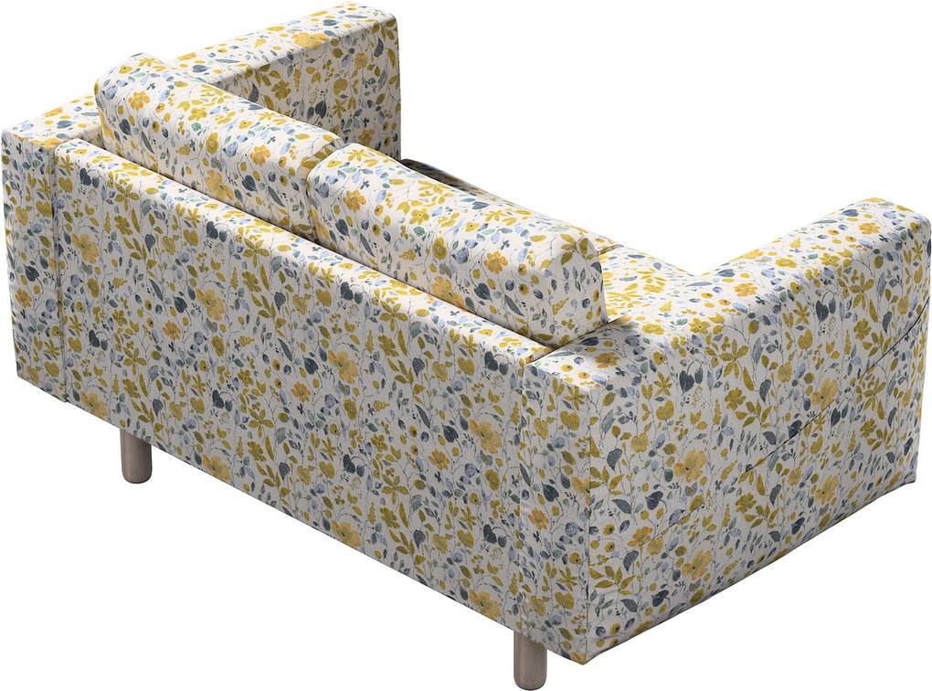 Potah na pohovku IKEA Norsborg 2-místná barva žlutá látka pletený vzor, vzorované