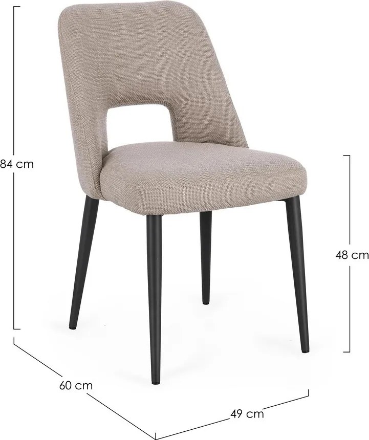BIZZOTTO Jídelní židle ROGER béžová 0730351
