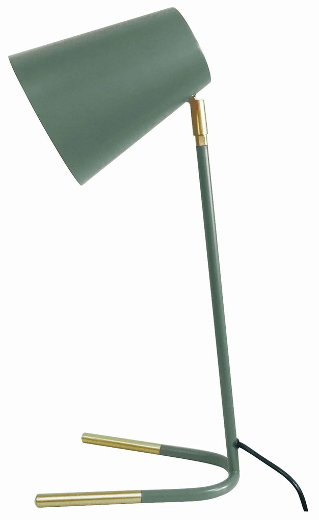 LEITMOTIV Stolní zeleno zlatá lampa Noble