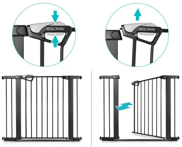 Bezpečnostní zábrana GUARDY 104 s rozšířením, černá