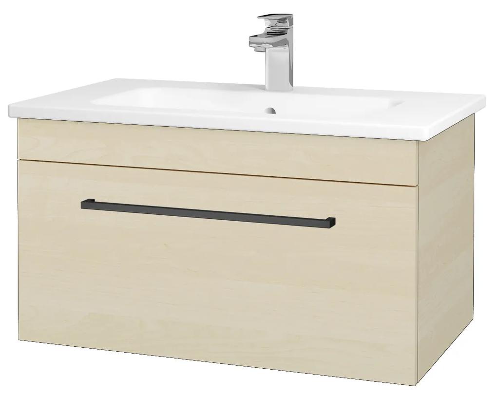 Dřevojas Koupelnová skříň ASTON SZZ 80 Varianta: N01 Bílá lesk / Úchytka T04 / D10 Borovice Jackson