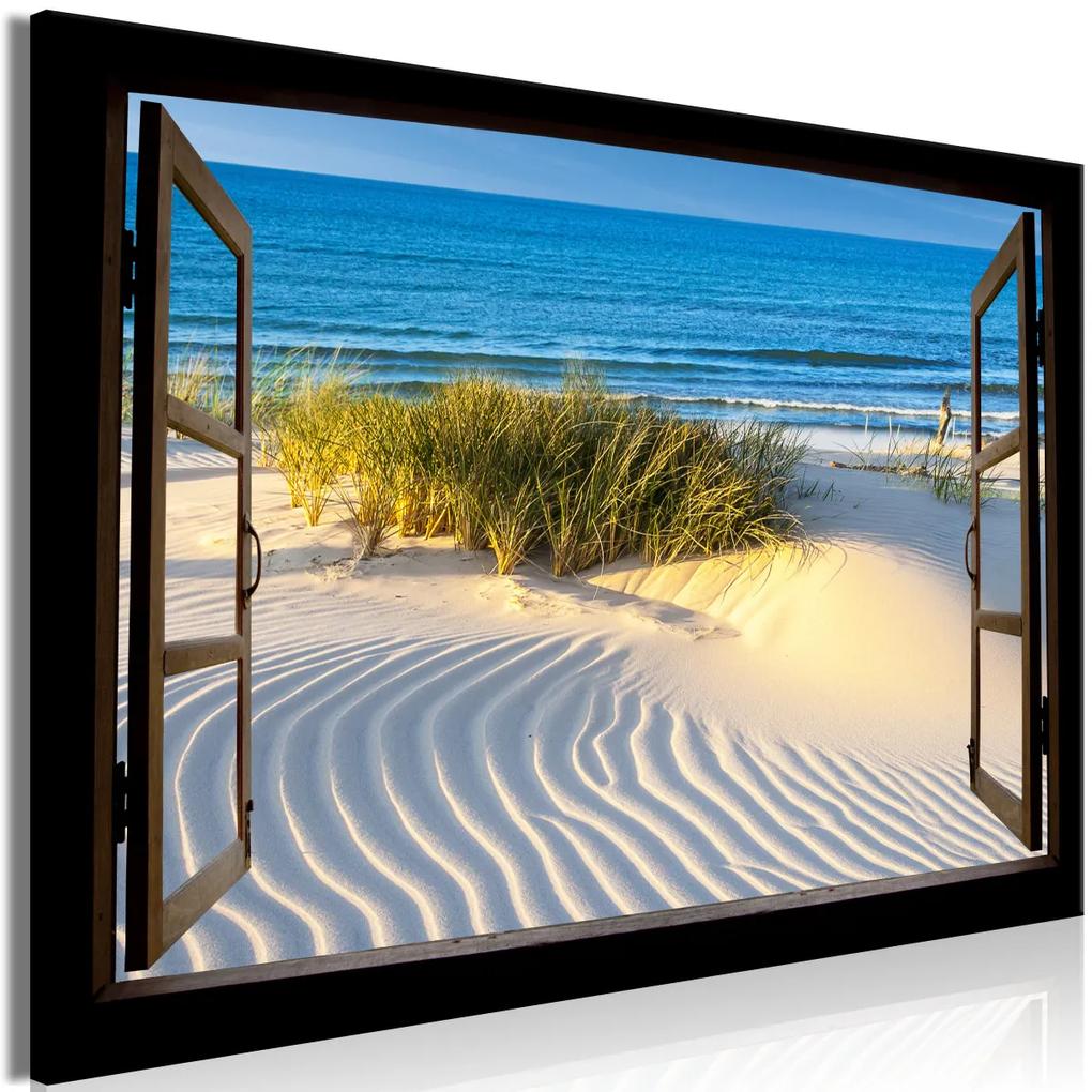 3D obraz výhled na pláž + háčky, hřebíčky ZDARMA Velikost (šířka x výška): 105x70 cm