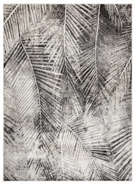 Koberec MATEO 8035/944 palmové listy - strukturální šedý / béžový