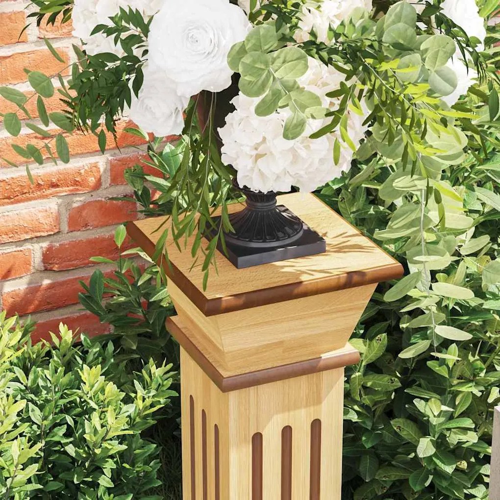 Stojan na květiny čtvercový sloup světlé dřevo 17x17x66 cm MDF 323968