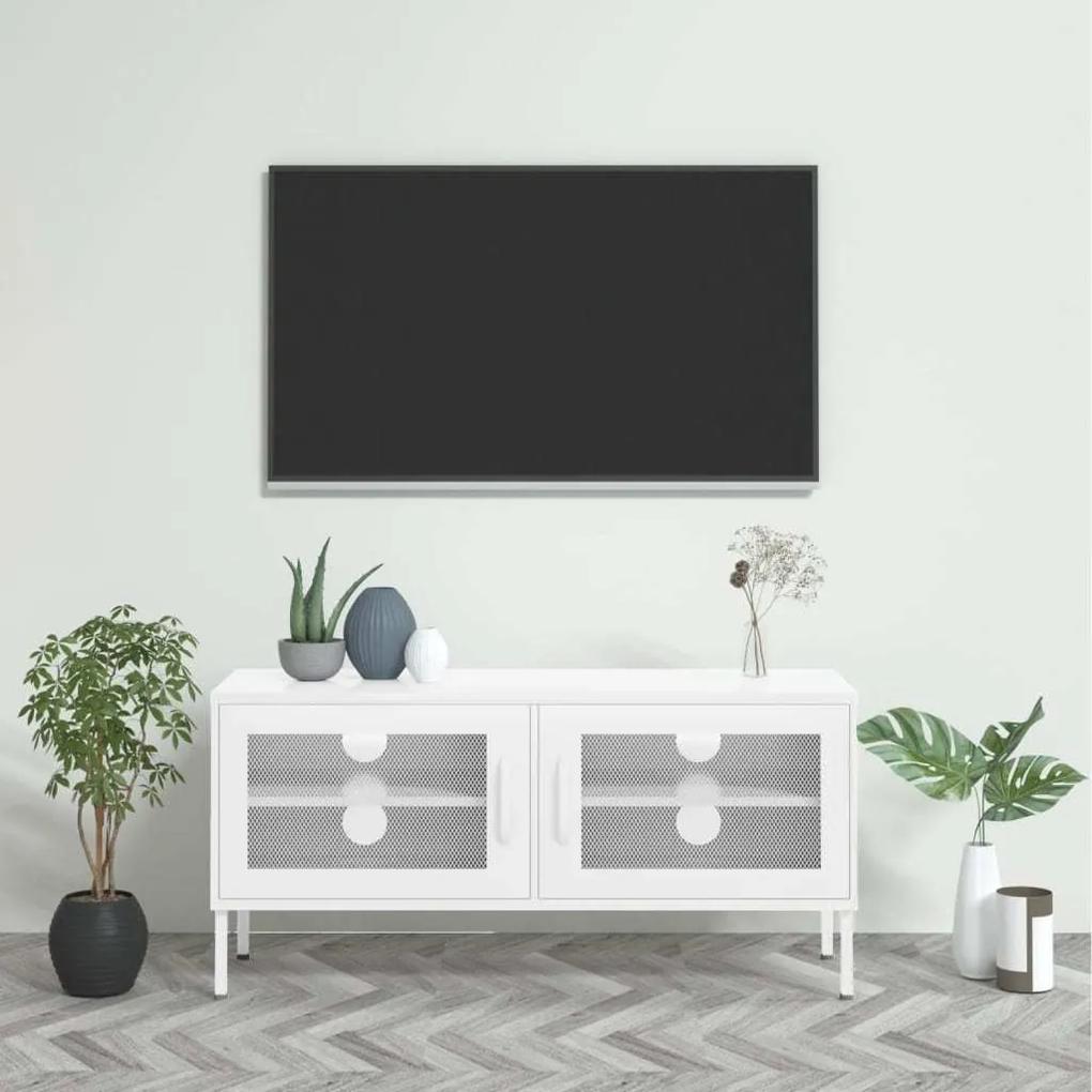 vidaXL TV skříňka 105 x 35 x 50 cm ocel [336238] Barva: Černá