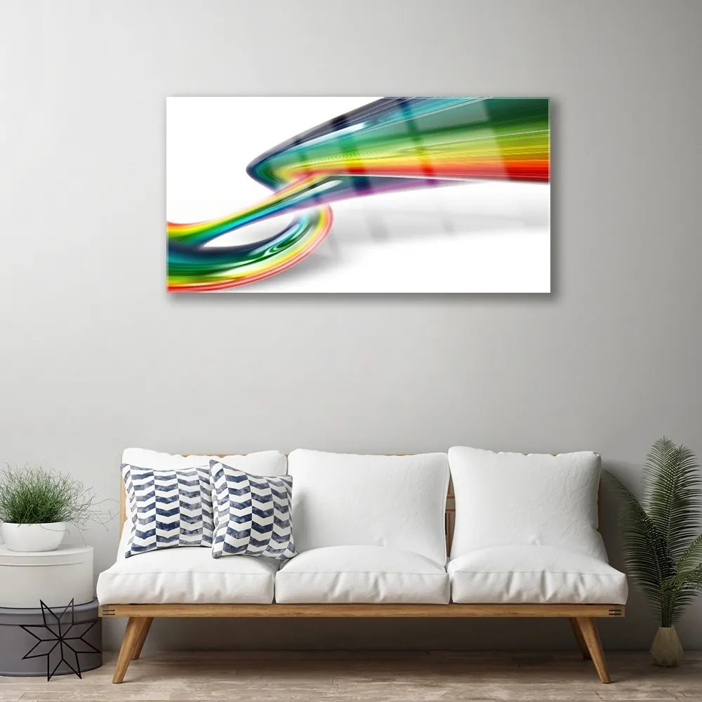 akrylový obraz Abstrakce Duha Umění 100x50 cm