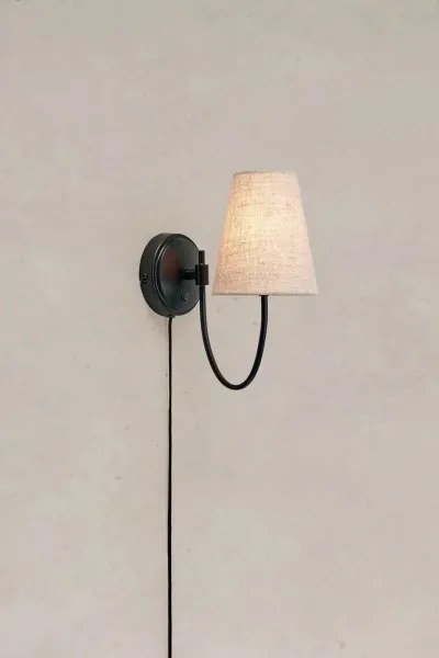 Markslöjd 108907 - Nástěnná lampa AMAR 1xE14/40W/230V béžová/černá