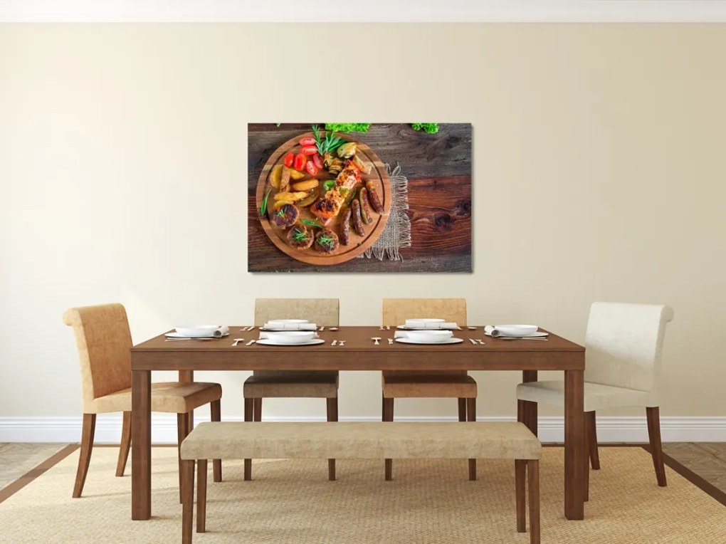 Jednodílný obraz barbecue Velikost (šířka x výška): 120x80 cm