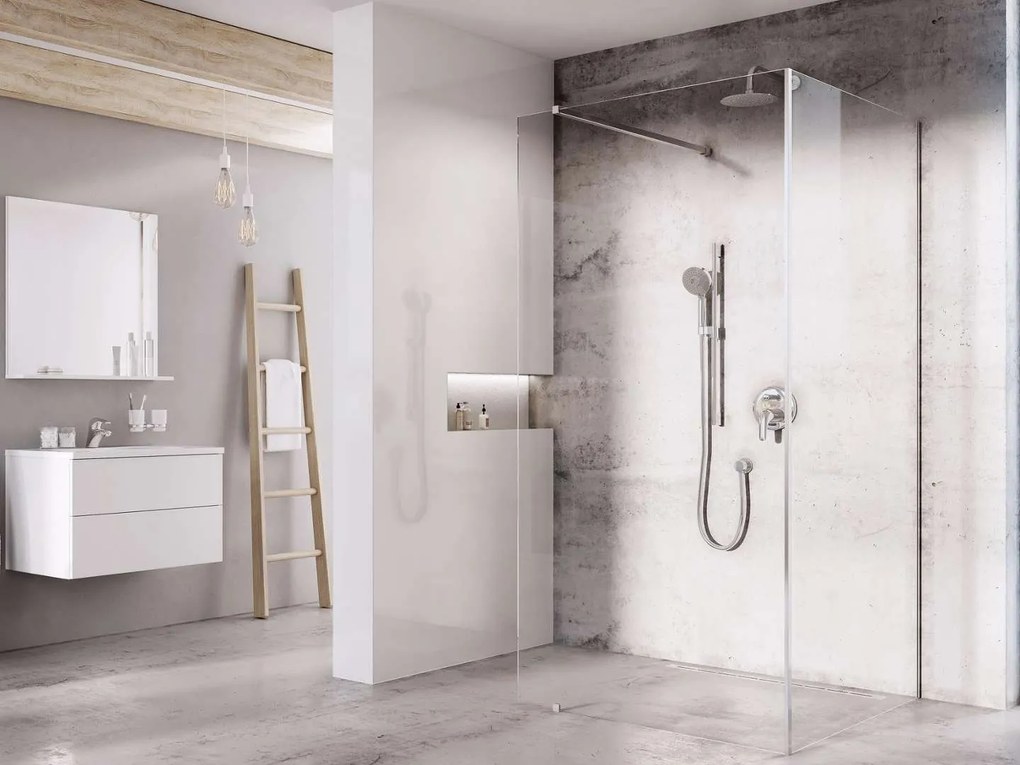 Ravak Walk-In - Sprchová stěna Walk-In Corner Set 110x80, dvoudílná, 80x200 cm, chrom/čiré sklo GW1CD4C0SZ1