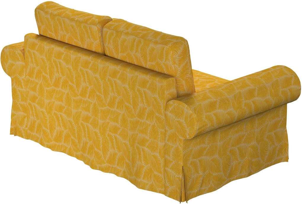Potah na pohovku IKEA Backabro 2-místná, rozkládací barva žlutá látka pletený vzor, vzorované