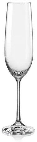 BOHEMIA VIOLA SKLENICE NA ŠAMPAŇSKÉ 190ML SADA 6 KS