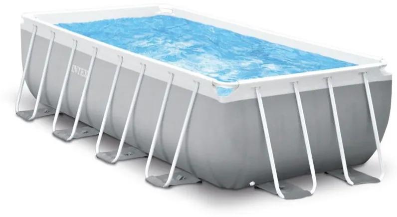Velký prémiový zahradní regálový bazén 4x2m + filtrační čerpadlo + žebřík INTEX 26788