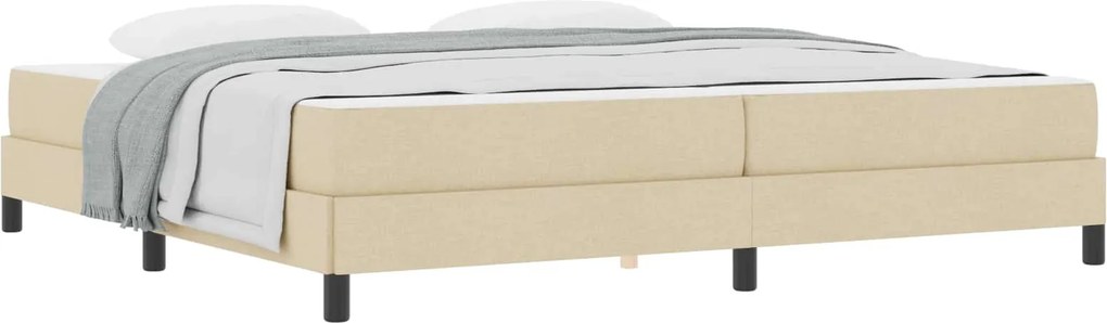 Postel s boxspringem Krémová 200 x 200 cm textil 3398519