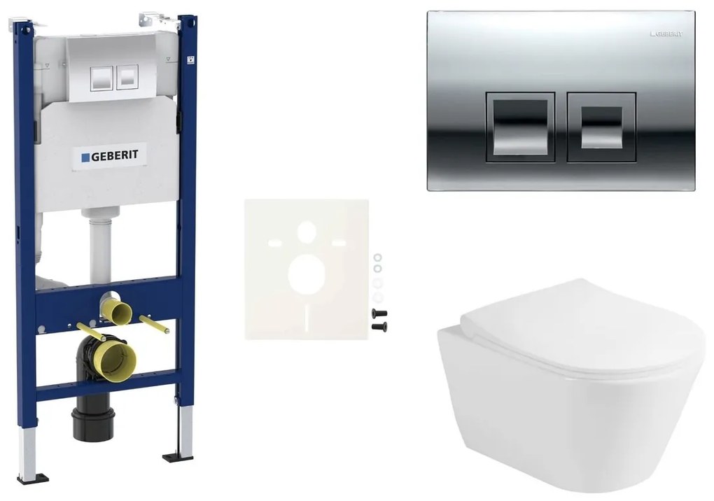 Cenově zvýhodněný závěsný WC set Geberit do lehkých stěn / předstěnová montáž+ WC Glacera Ava SIKOGESAVAD35