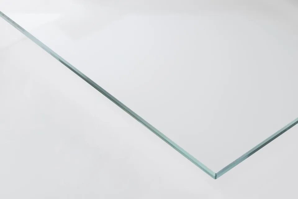 Skleněný konferenční stolek Samos 80 cm čirý