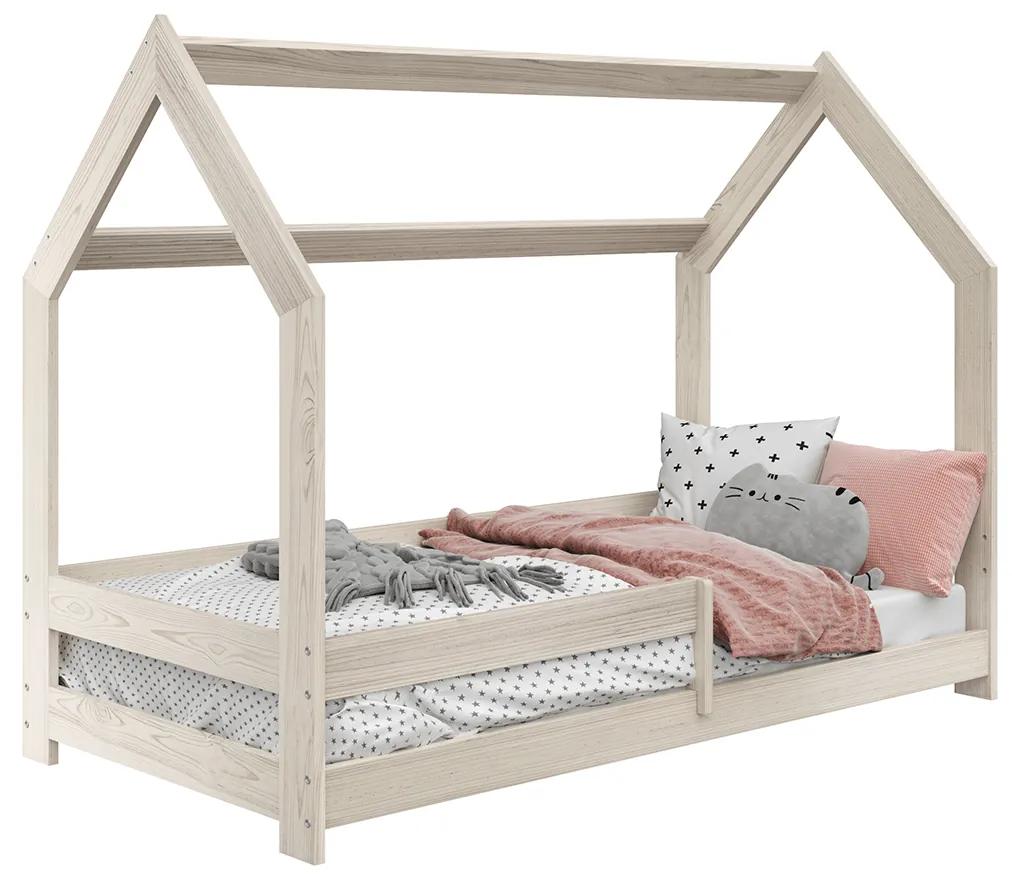 Dětská postel Domeček 160x80 D5 bělená borovice s roštem