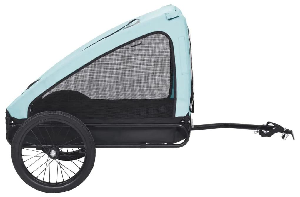 vidaXL Vozík za kolo pro psa modrý a černý
