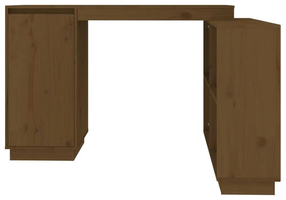Petromila Psací stůl medově hnědý 110 x 50 x 75 cm masivní borové dřevo