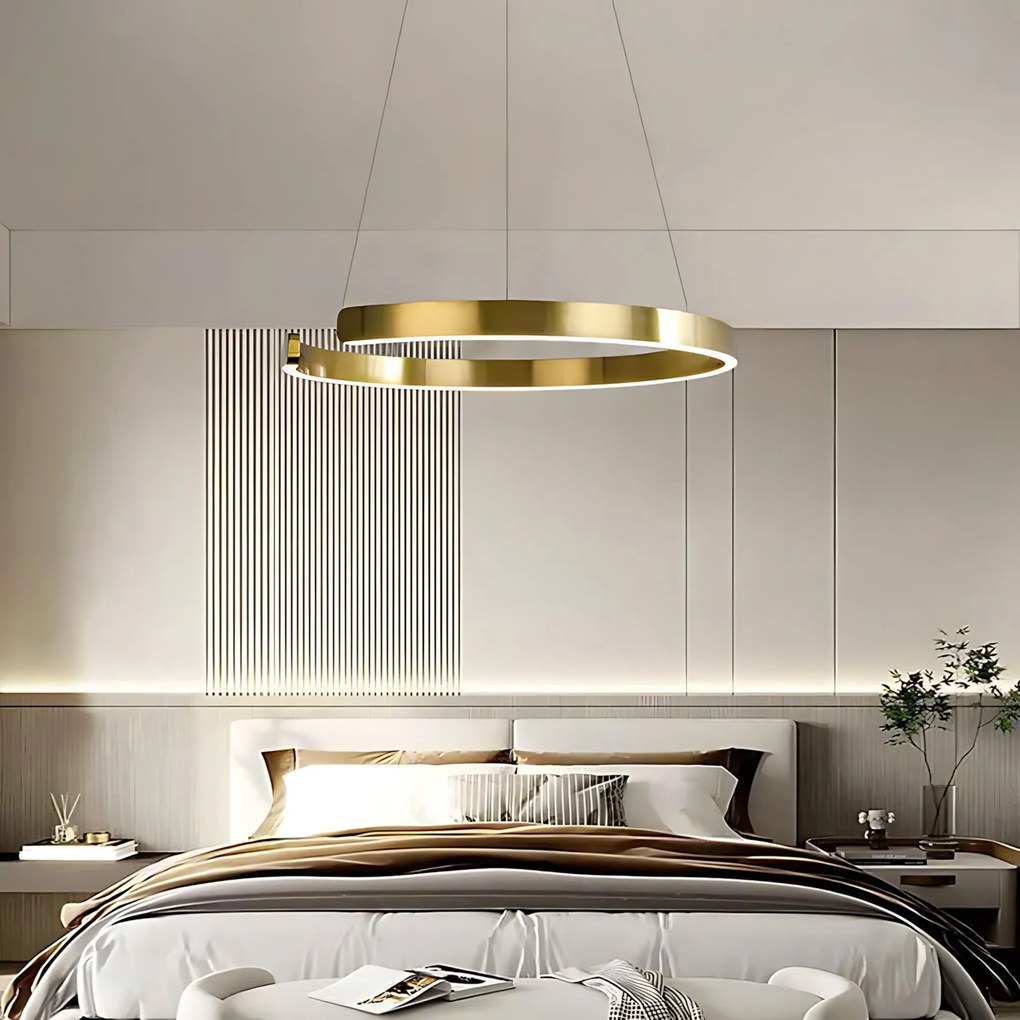 Toolight Toolight, LED stropní osvětlení 60cm, 60W, 3000K, LHJ053-CP1 C, zlatá matná, OSW-50027