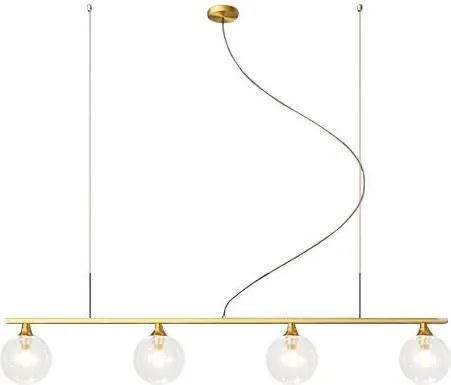Toolight Toolight, Závěsná lampa Zlaté skleněné koule 4ks APP675-4CP, OSW-06200