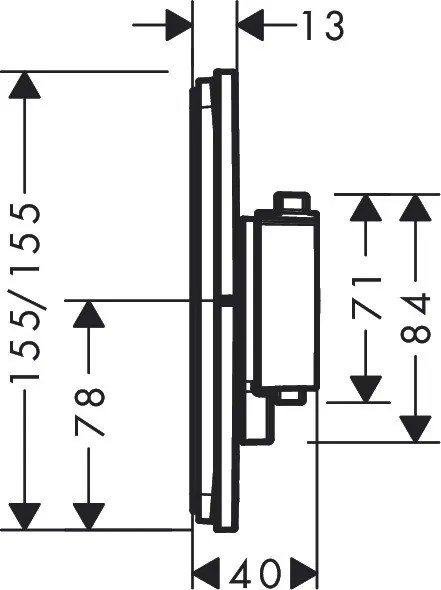 Hansgrohe ShowerSelect Comfort E, termostat pod omítku, chromová, HAN-15574000