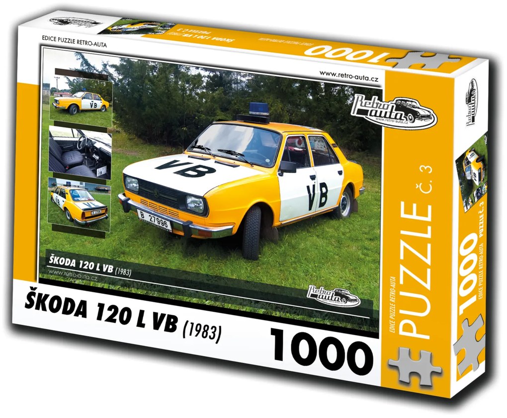 Retro-auta puzzle č. 3 škoda 120 l vb (1983) 1000 dílků