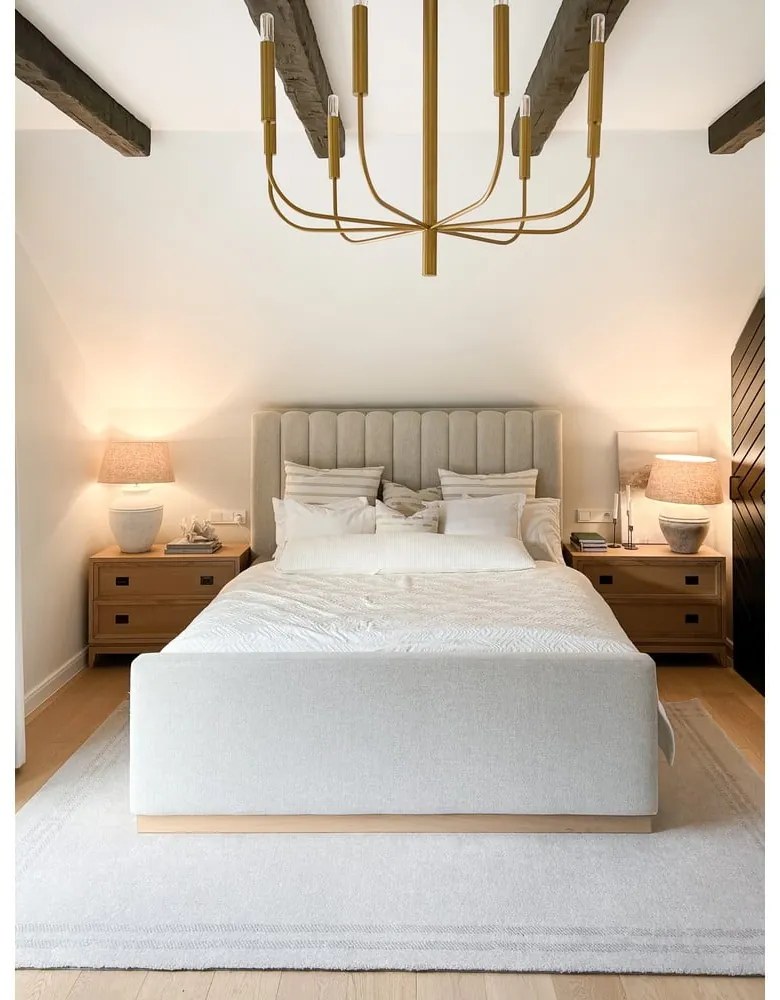 Krémový vlněný koberec 300x400 cm Calisia M Grid Rim – Agnella