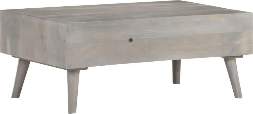 vidaXL Konferenční stolek šedý 100x60x40 cm masivní hrubý mangovník [321808]