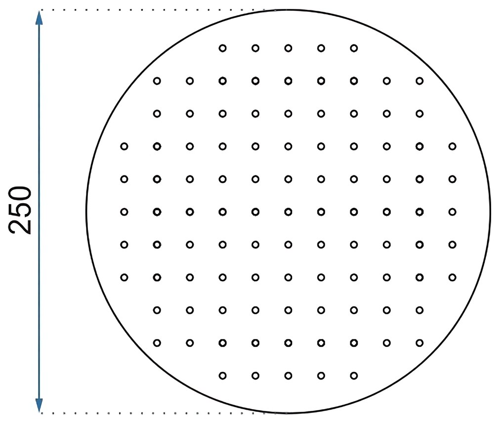 Hlavová sprcha se sprchovým raménkem, kulatá Rea P0506 25 cm, zlatá