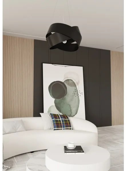 Lustr na lanku VIENO 3xE27/15W/230V černá