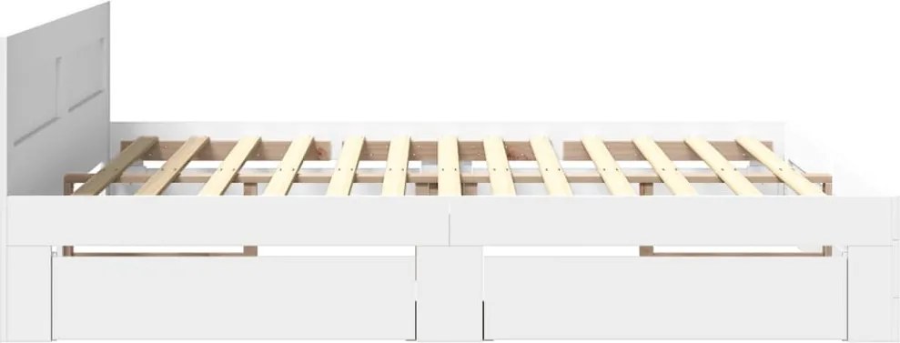 Rám postele s čelem bez matrace bílý 200x200 cm 3295534