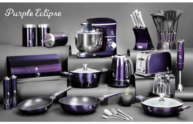 BERLINGERHAUS Sada nožů a kuchyňského náčiní ve stojanu 12 ks Purple Metallic Line BH-6258