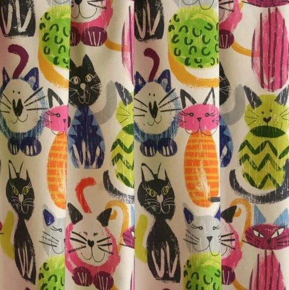 Metrážová dekorační látka bavlněná šíře 140cm Lag-Twister Miau A60, Šití metráže bez šití