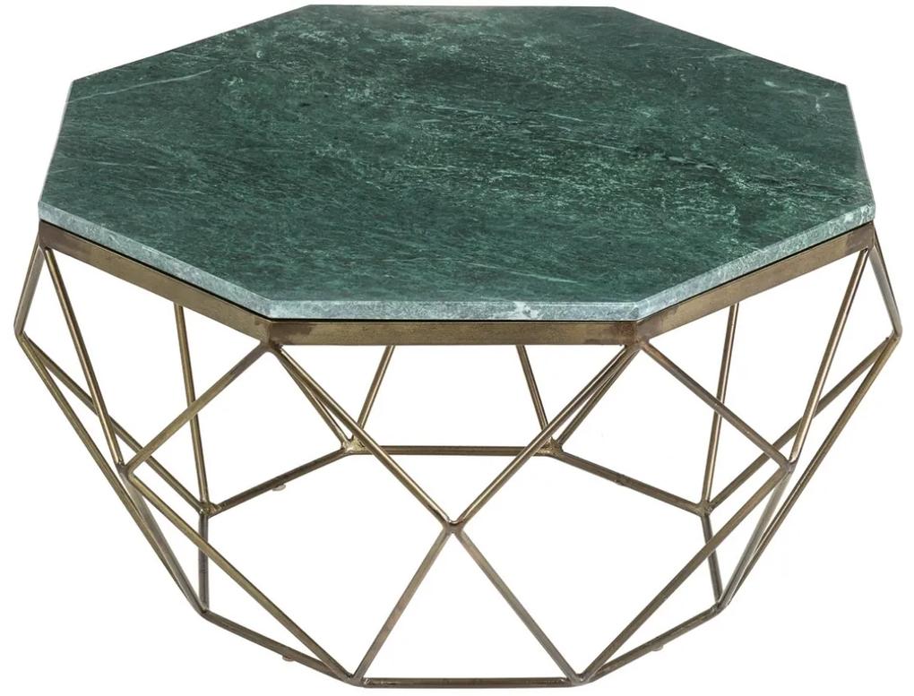 OnaDnes -20% Moebel Living Zelený mramorový konferenční stolek Centurio 69 cm