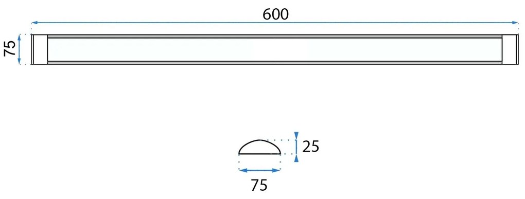 Toolight Panel LED 60cm bílý 18W