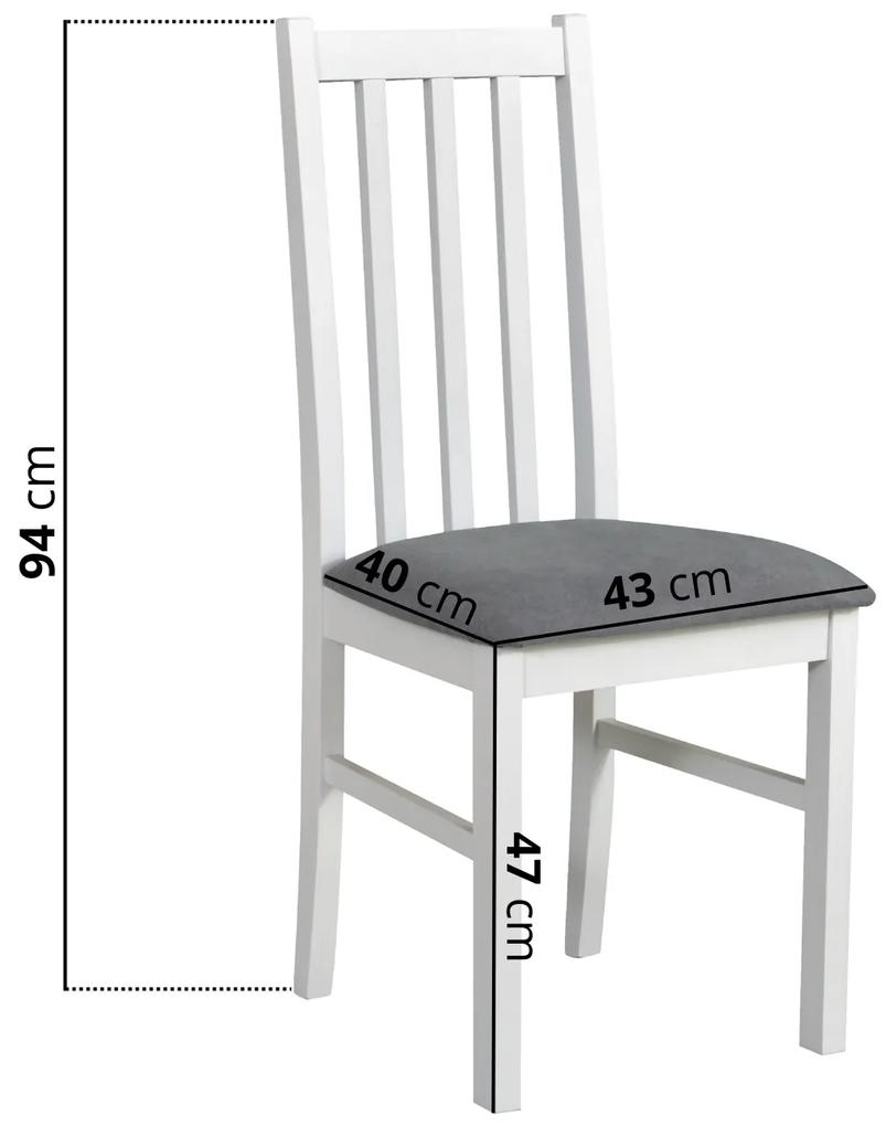 Jídelní židle Edita 2 Zvolte dřevo: Bílá, Zvolte látku: látka 17b